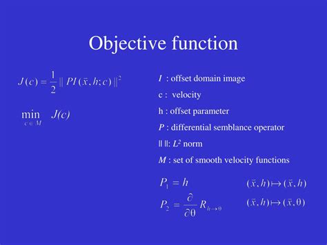 Ppt An Automatic Wave Equation Migration Velocity Analysis By Differential Semblance