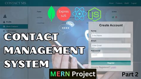 react node mongodb contact management system project mern project part 2 youtube