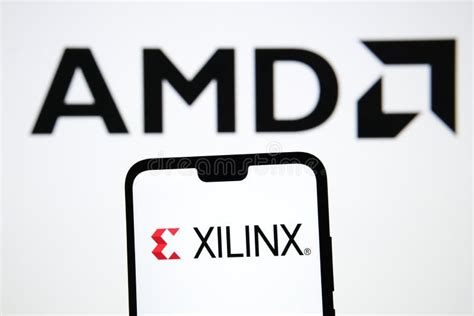 Manchester Reino Unido 21 De Octubre De 2020 Amd Para Adquirir El Concepto De Xilinx Logo De