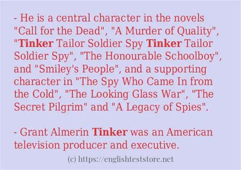 Tinker Some Example Sentences Englishteststore Blog