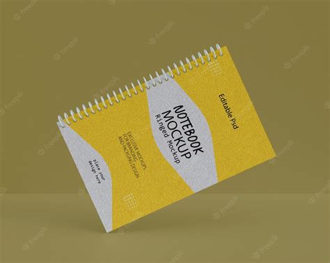Premium Psd Spiral Notebook Diary Hardcover Mockup