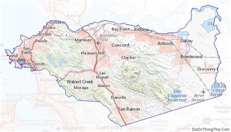 Contra Costa California Map
