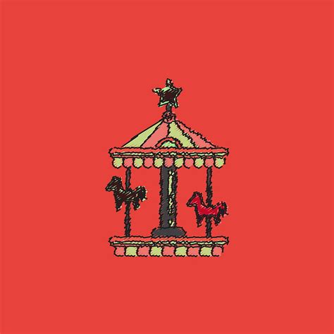 스톡 만화 어린이 재미 다채로운 회전 목마 벡터 Ai Eps Uidownload