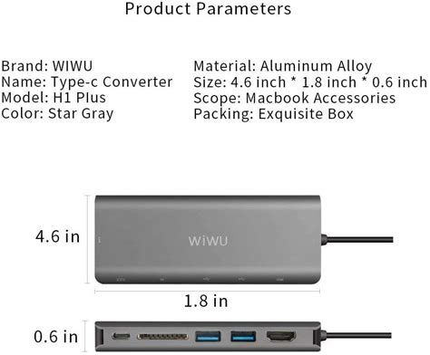 Wiwu Alpha Type C To In USB C HUB AppleMe