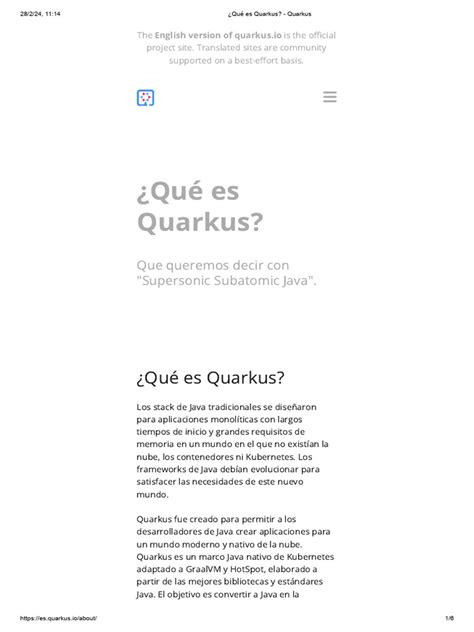 ¿qué Es Quarkus Quarkus Pdf