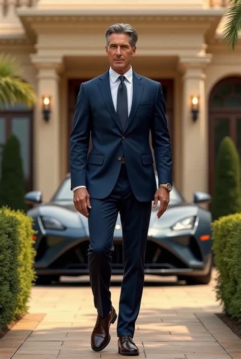 A Confident And Well Dressed Man In His Mid 40s Standing In A