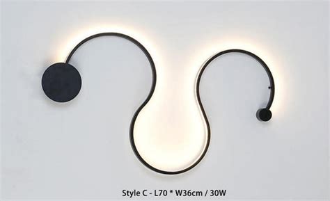 Wavy Pattern Led Home Decor Ceiling Wall Lights For Living Room Bedroom