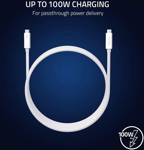 razer thunderbolt 4 cable 2 0m 6 56ft up to 40 gigabits per second up to 8k resolutions