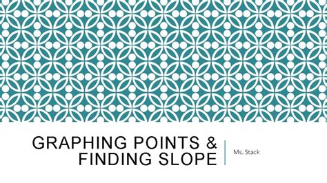 Graphing Points Finding Slope Ms Stack Please Put