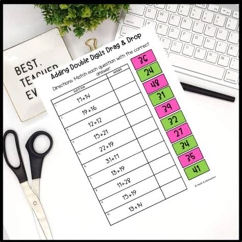 Adding Double Digits Worksheet By Math And Motivation Tpt
