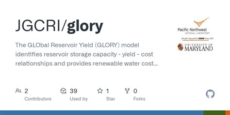 GitHub JGCRI Glory The GLObal Reservoir Yield GLORY Model