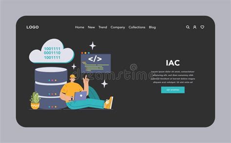 Infrastructure As Code Concept Flat Stock Vector Illustration Of Efficiency Code 320813412