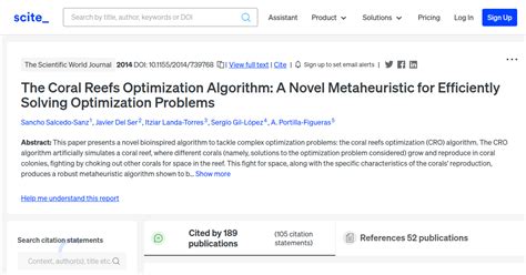 The Coral Reefs Optimization Algorithm A Novel Metaheuristic For Efficiently Solving