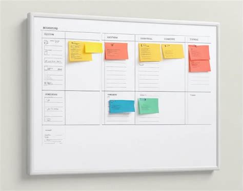 Premium Photo A Whiteboard With Sticky Notes On It