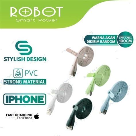 Jual KABEL DATA ROBOT RGL LIGHTNING USB FOR IPHONE A M Shopee Indonesia
