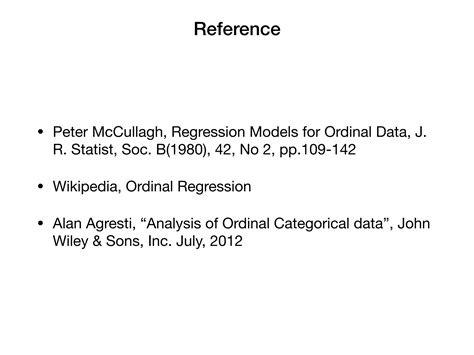 Logistic Ordinal Regression Pdf Technology And Computing