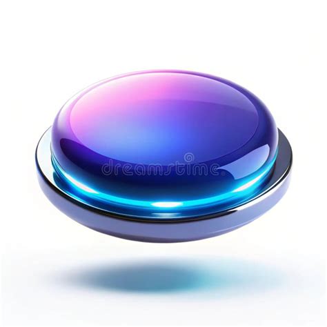 Floating Glowing Button With Animated Hover Effects Stock Illustration