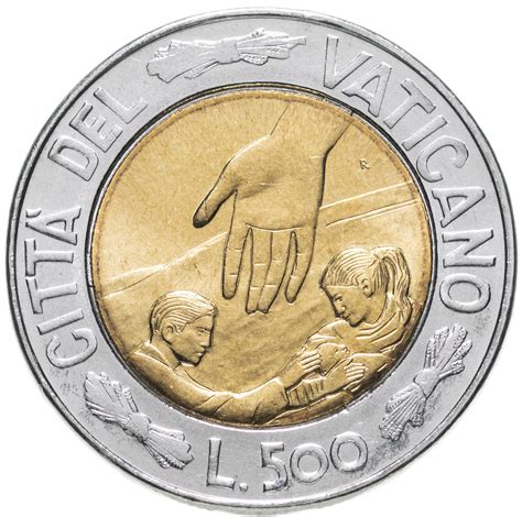 Монета Ватикан 500 лир (lire) 1999 "Время выбора, время надежды ...