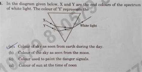 Answered 1 In The Diagram Given Below X And Y Are The End Colours Of