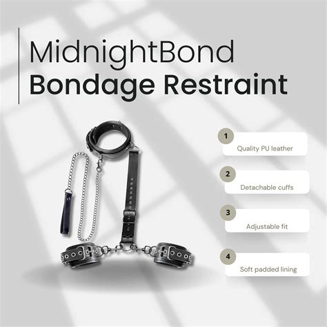 Midnightbond Collar And Cuffs Bdsm Restraint Chain Set After Dark Usa