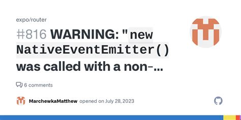 warning `new nativeeventemitter ` was called with a non null argument without the required