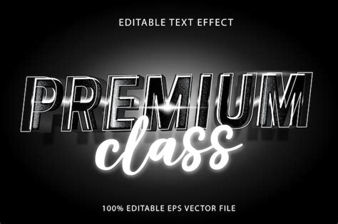 Premium Vector Premium Class Editable Text Effect 3d Modern Style