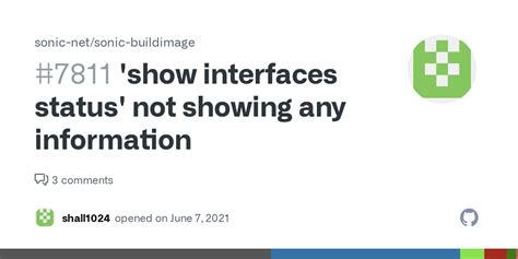Show Interfaces Status Not Showing Any Information · Issue 7811 · Sonic Netsonic Buildimage