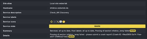 Parsing Of Section Infoblox Temp Failed Troubleshooting Checkmk