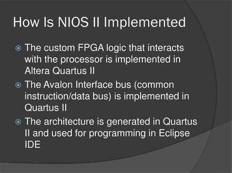 Ppt Comparison Of Altera Nios Ii Processor With Analog Devices Tigersharc Powerpoint