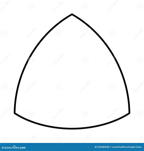 Curvilinear Triangle Geometric Shape Stock Vector Illustration Of