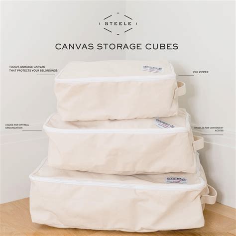Canvas Storage Cube Set Steele Canvas Basket Corp Steele Canvas