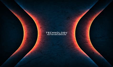 3d Blue Rough Grunge Techno Abstract Background Overlap Layer On Dark Space With Hot Burn Iron