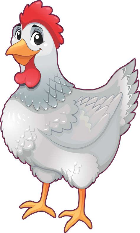 Stickertalk Left Facing White Chicken Vinyl Sticker 3 Inches X 5 Inches