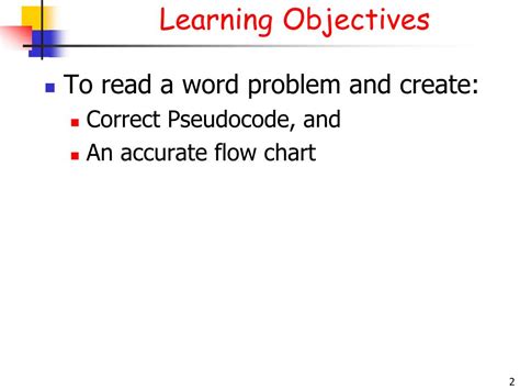 Ppt Writing Pseudocode And Making A Flow Chart Instructor Richard T