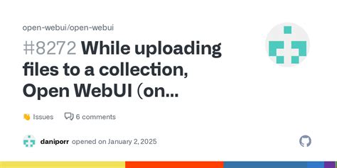 While Uploading Files To A Collection Open Webui On Windows Crashes