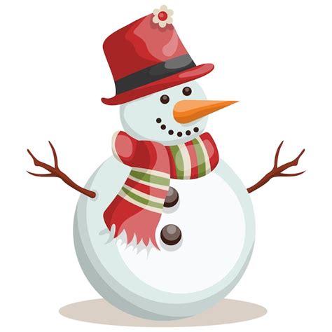 스노우맨 캐릭터 컬렉션 스노우맨 세트 격리된 크리스마스 디자인을 위한 ⁇ 터 일러스트레이션 프리미엄 벡터