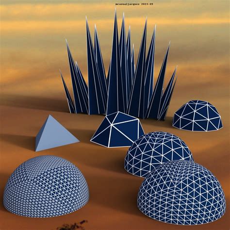 Off Centered Tetrahedron Based Geodesic Domes By Mcasual On Deviantart