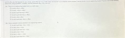 Solved Statements Using Quantifiers Varlables And The