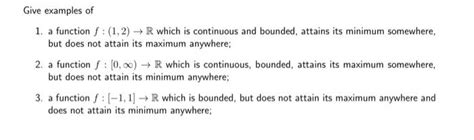 solved give examples of 1 a function f 1 2 →r which is
