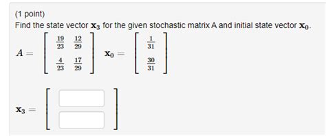 Solved 1 Point Fill In The Missing Values To Make The