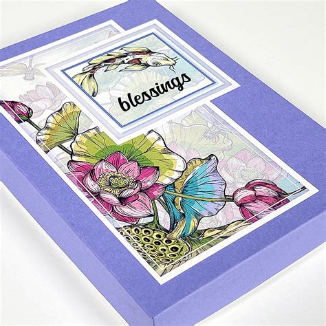 5x7 nested strips card kit lotus club scrap