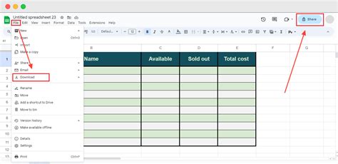 How To Make A Table In Google Sheets