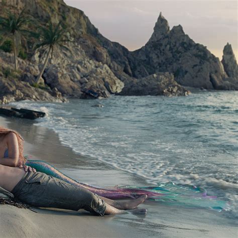 Disney Ariel And Eric On The Beach