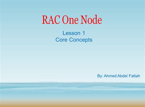 Oracle Rac One Node Core Concepts Ahmed Abdelfattah Blog