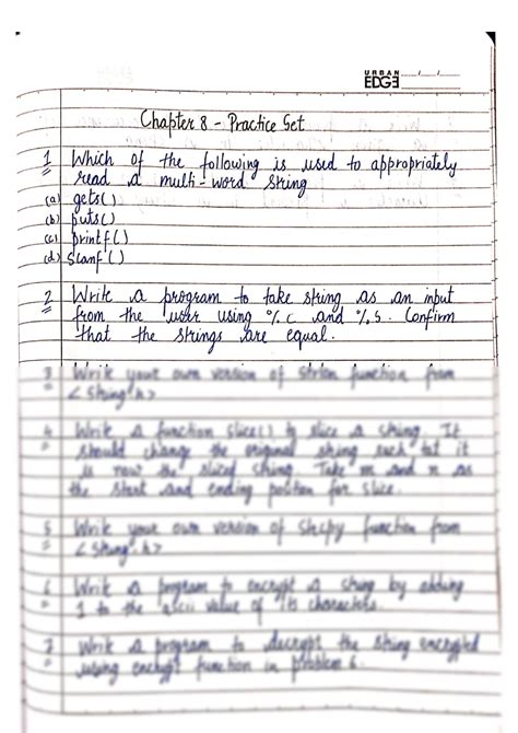 SOLUTION Chapter Practice Set Studypool