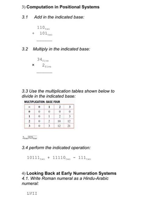 Solved 3 Computation In Positional Systems 31 Add In The