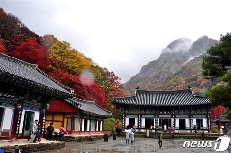 쌍계루·우화정 연못 위 빨간가을…단풍에 물들다