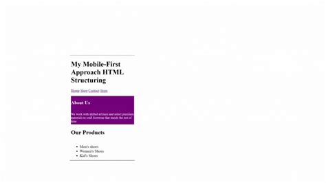 Mobile First Approach With HTML And CSS