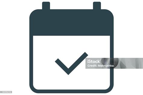 체크표시가 있는 캘린더 아이콘입니다 캘린더 및 체크표시가 틱합니다 달력에 대한 스톡 벡터 아트 및 기타 이미지 달력 확인표시 0명 Istock
