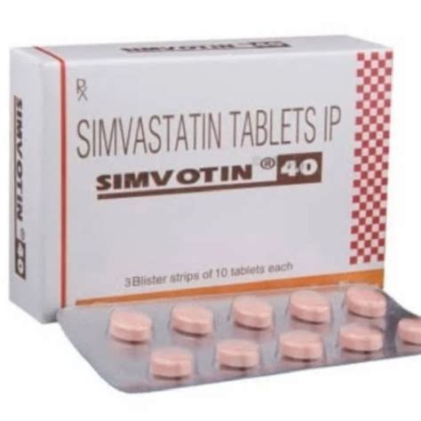 40mg Simvotin Simvastatin Tablet At Rs 250 Strip Zocor In Mumbai Id 2855353508333
